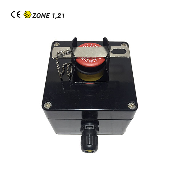 ATEX GRP Emergency Stop With Protection Hood – Non Armoured Cable ...
